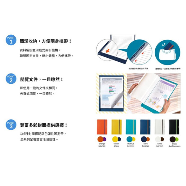 KING JIM COMPACK 可對折資料夾 4色 A4 10頁 / 本 5894H - 永昌創新國際有限公司-辦公文具批發、事務機器、3C ...