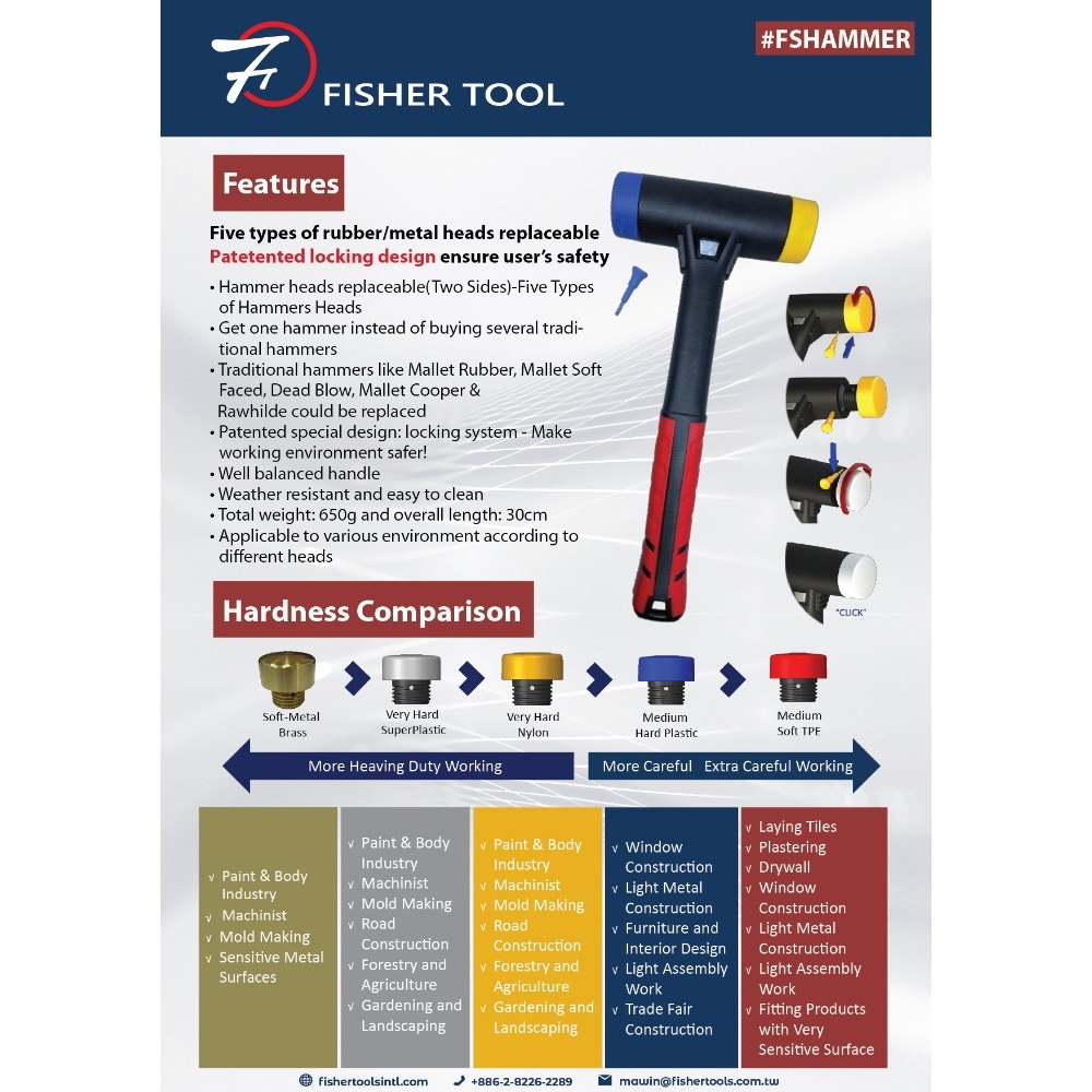 #FShammer - Hammer With Interchangeable Heads - Fisher Tool Company ...