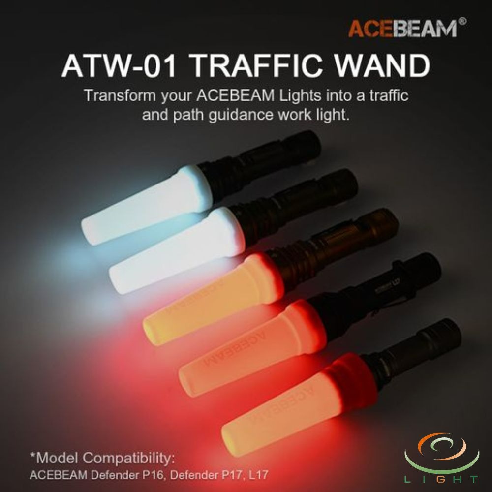 【ACEBEAM】ATW-01 ASTW-01 紅色 交通指揮棒/柔光罩 矽膠材質 適用頭徑40毫米手電筒 - 錸特光電